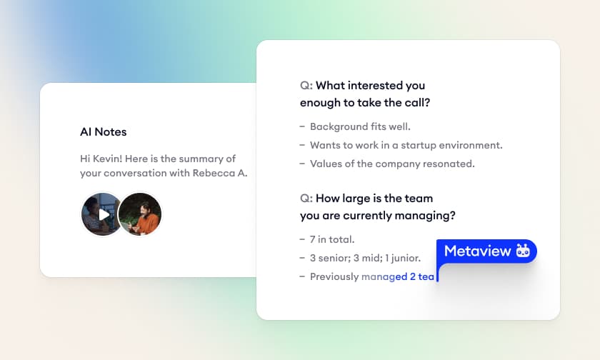 AI Interview Notes: Instant, enhanced recruiting call transcripts ...