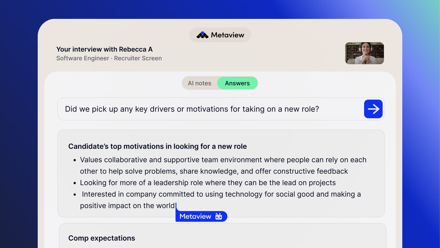 Metaview Assistant: Get instant insights from recruiting interviews