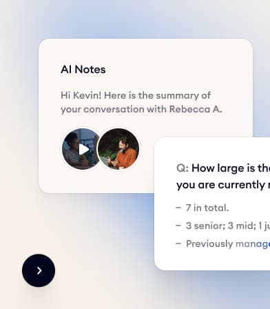 Automatic, AI-generated interview notes | Metaview