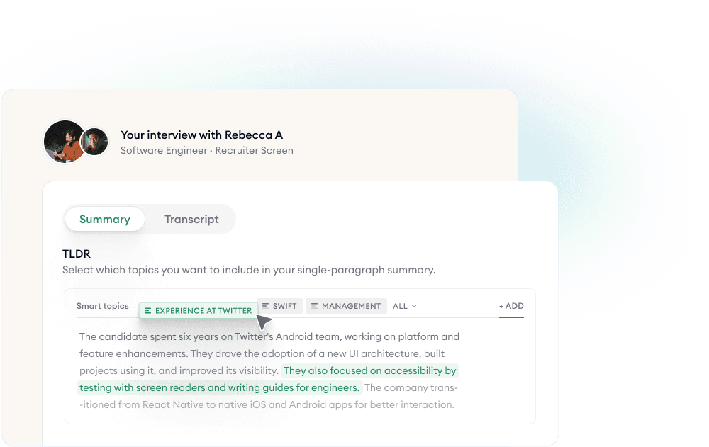 AI Interview Notes: Instant, enhanced recruiting call transcripts ...