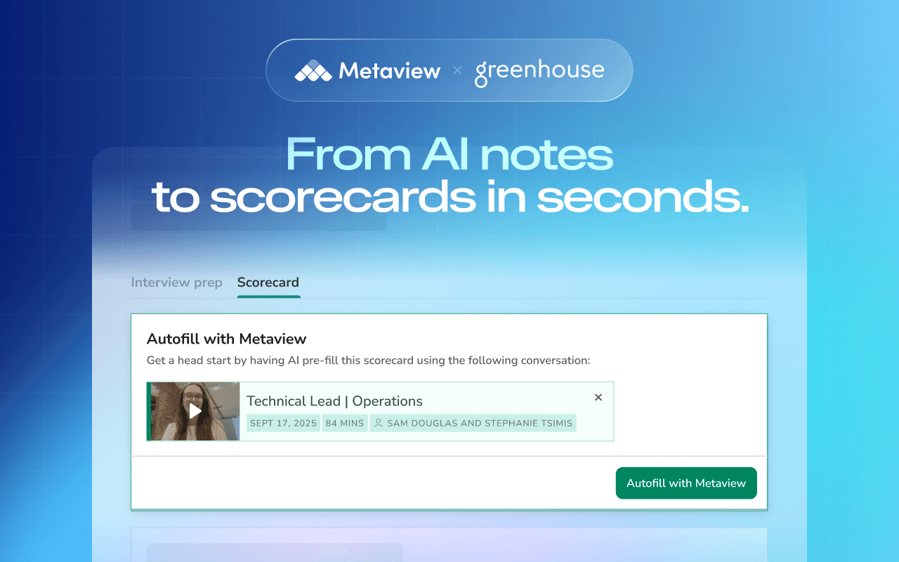 New capital. Same mission: better hiring, powered by AI | Metaview Blog
